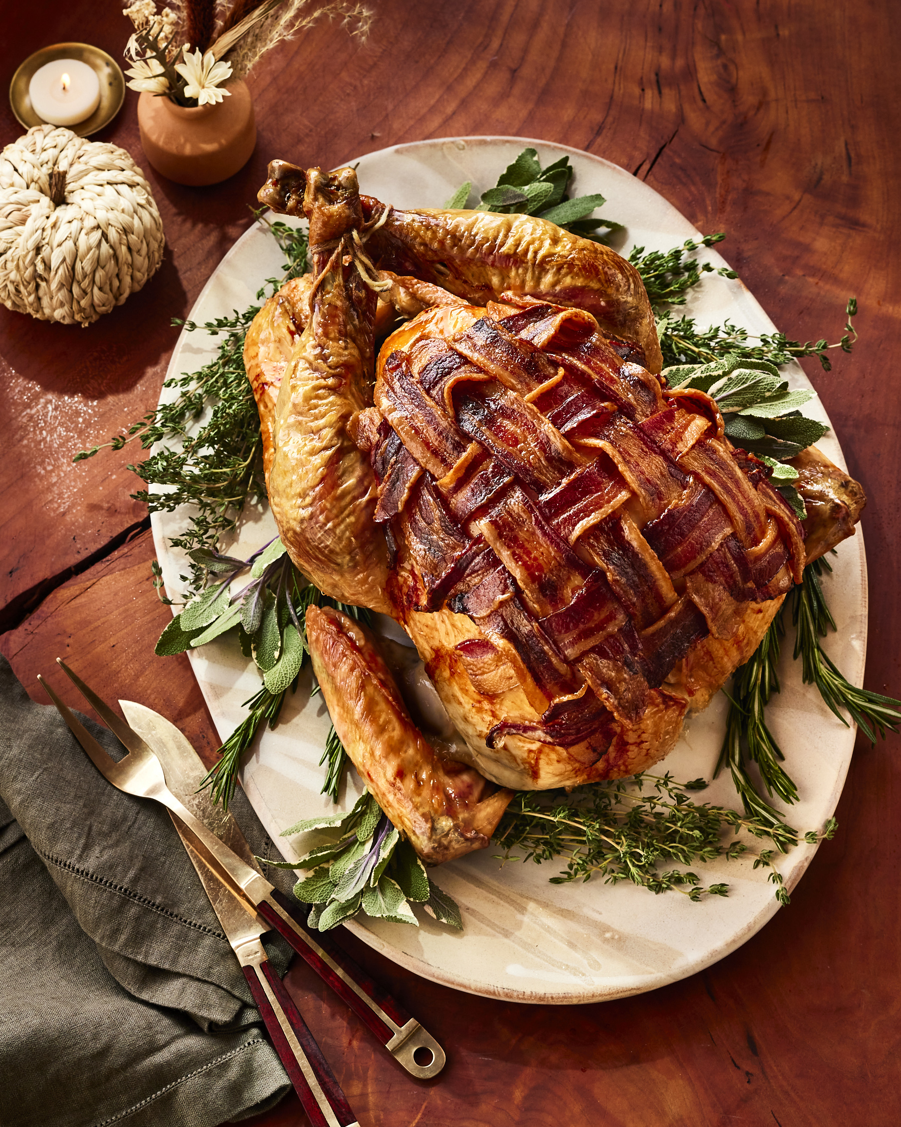 Bacon Woven Turkey For Thanksgiving - Women of Today
