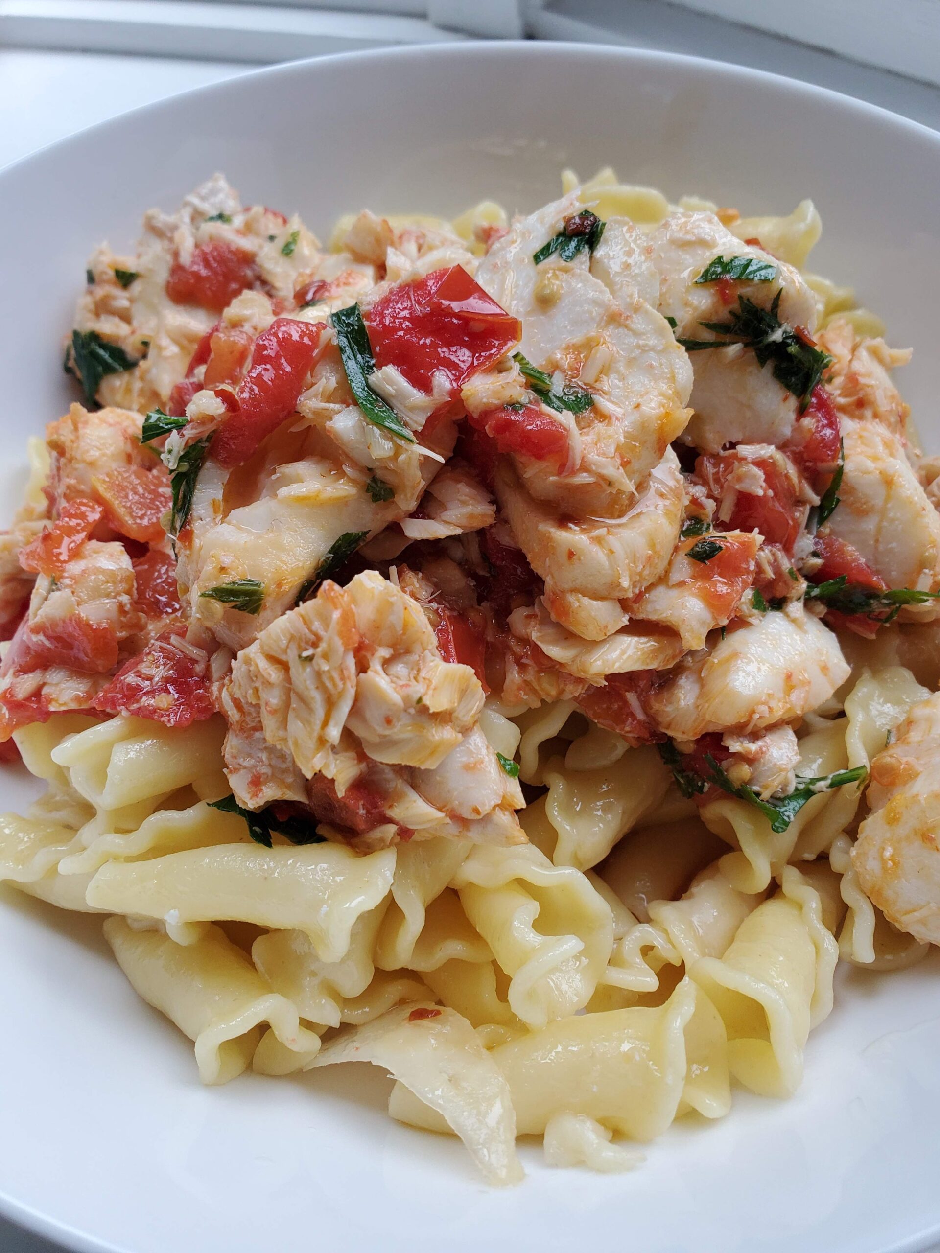 Cod and Fresh Tomato Pasta - Women of Today