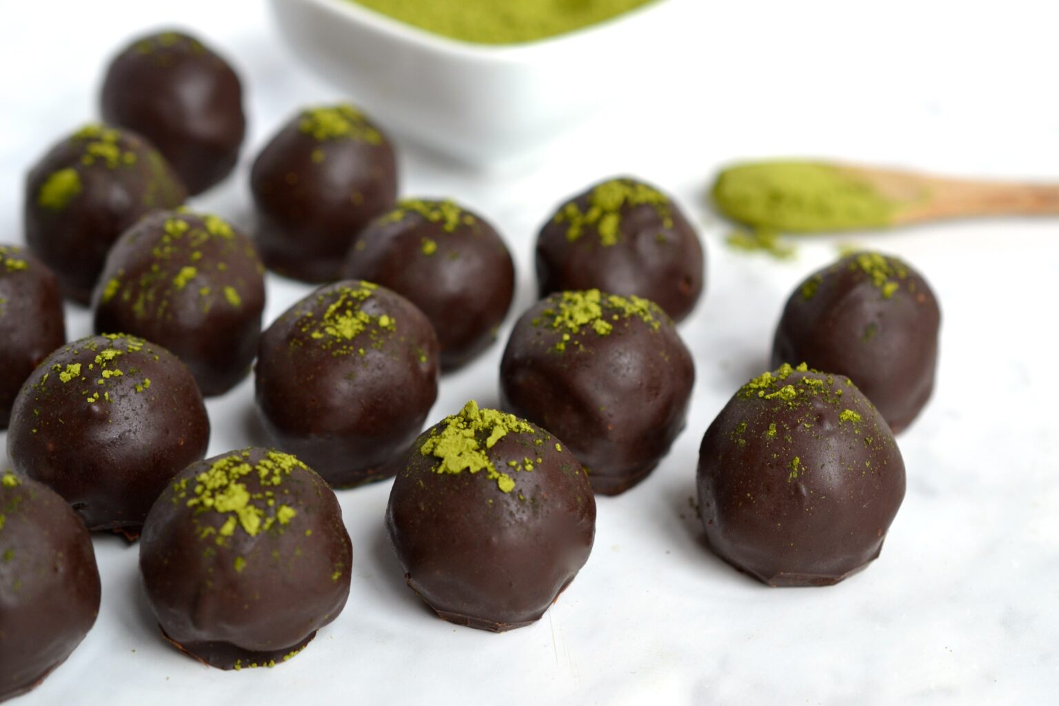 Matcha Truffles (vegan + gluten free) - Women of Today