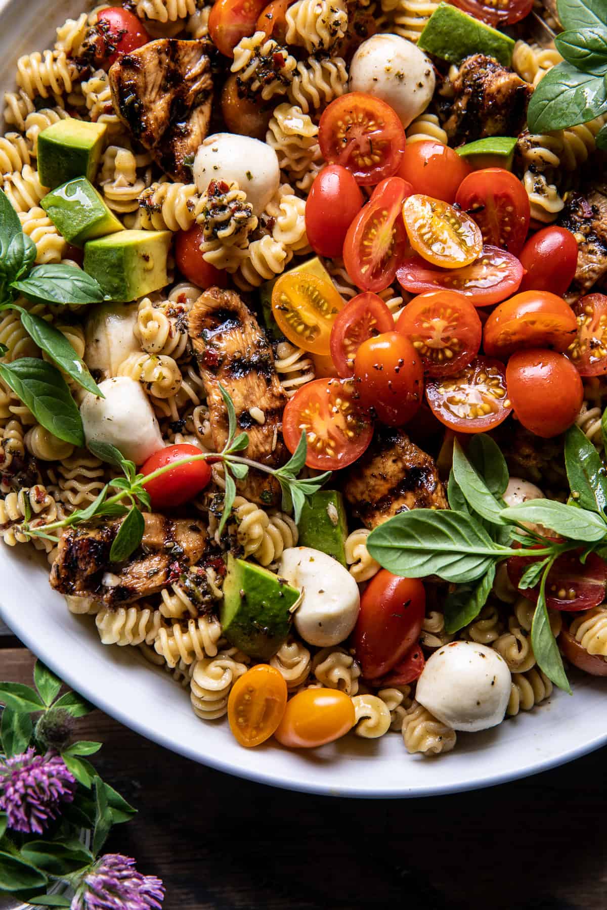 Caprese Chicken Pasta Salad - Women of Today