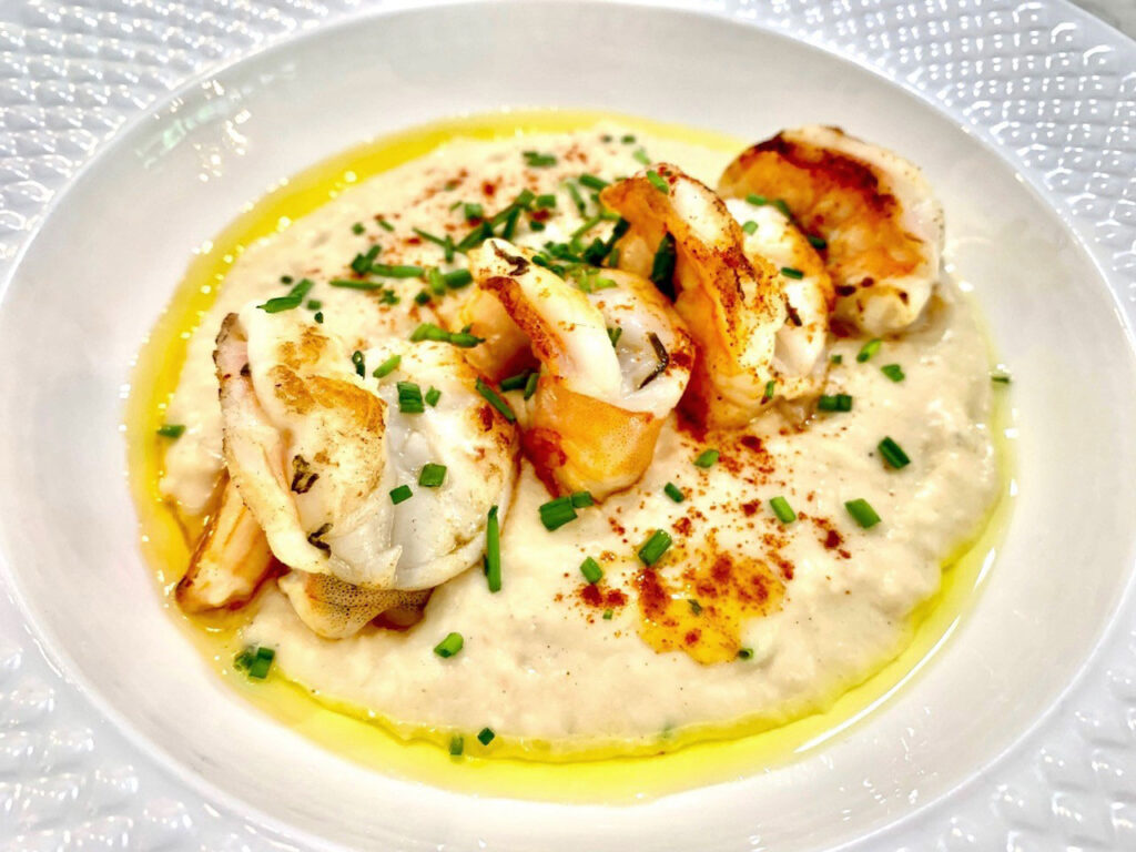 Chef Daniel Green's White Bean Puree with Shrimp - Women of Today