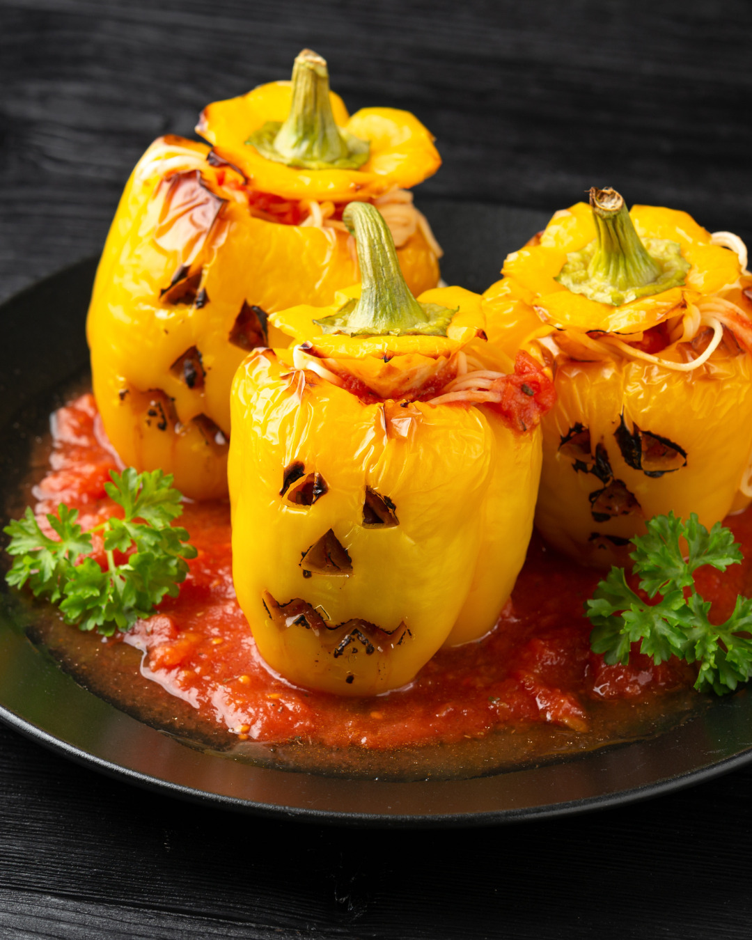 Jack-O’-Lantern Stuffed Peppers - Women of Today