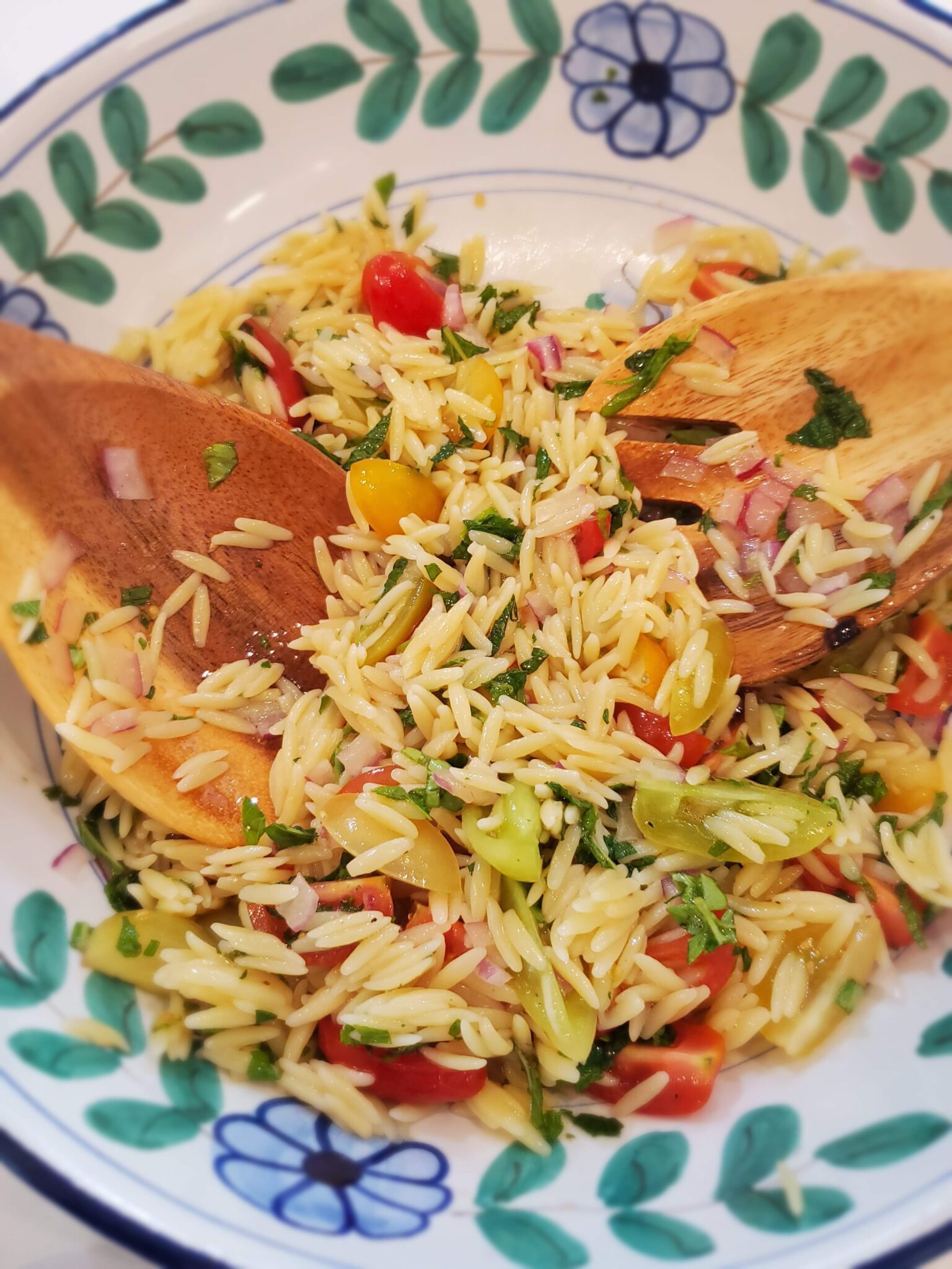 Basil Mint Orzo Salad - Women of Today