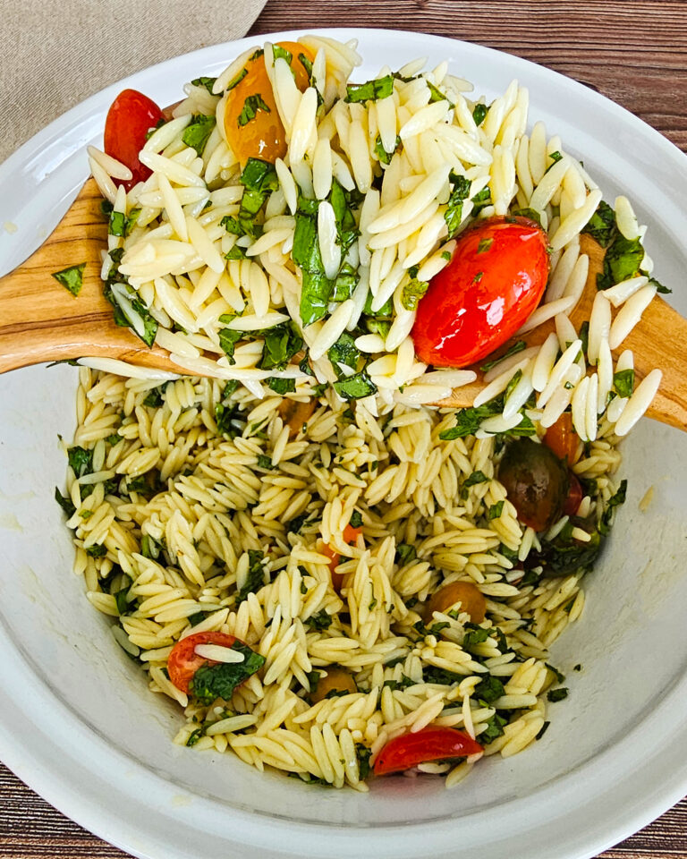Basil Mint Orzo Salad - Women of Today