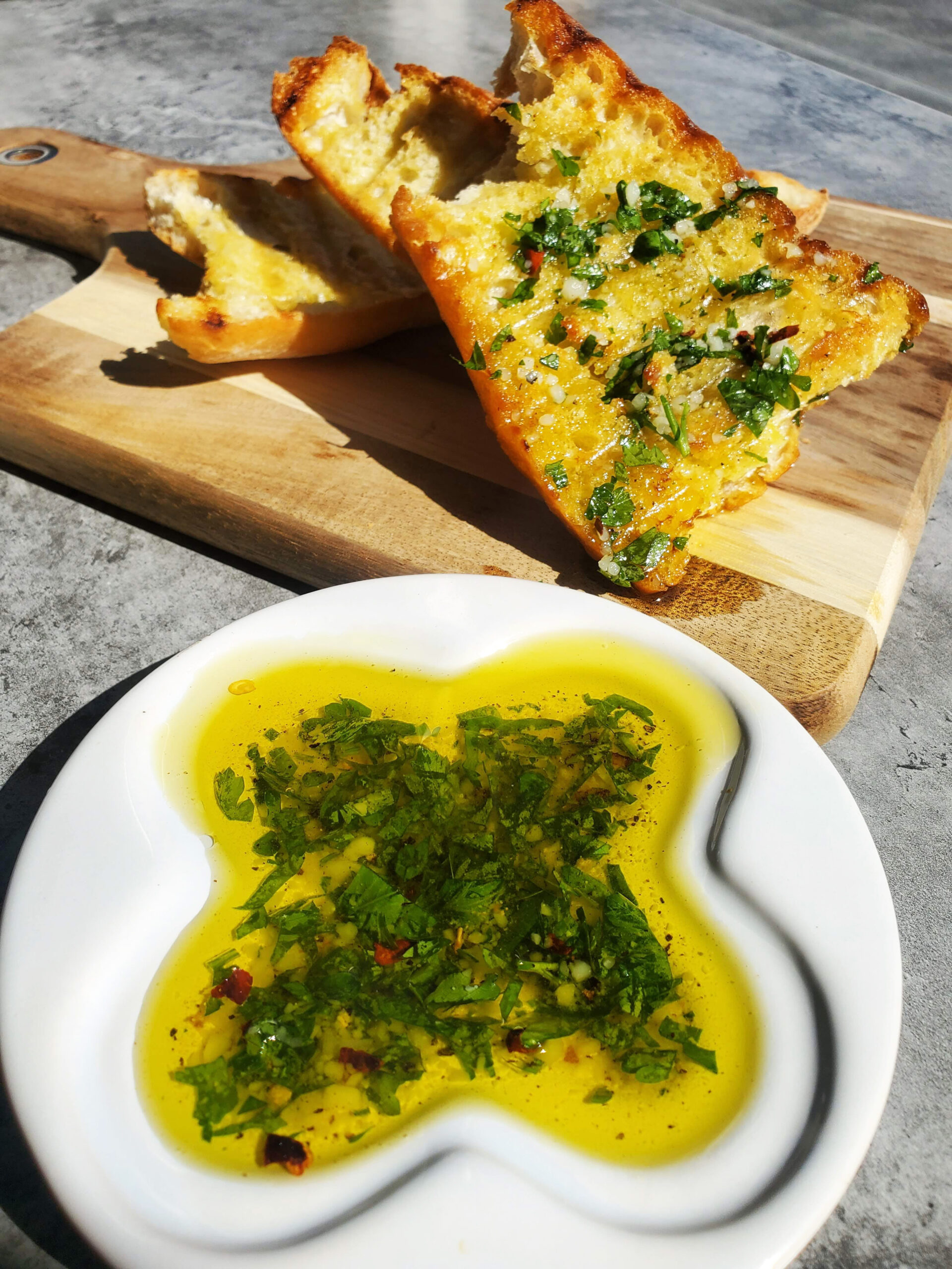 Savory Dipping Oil with Grilled Bread - Women of Today