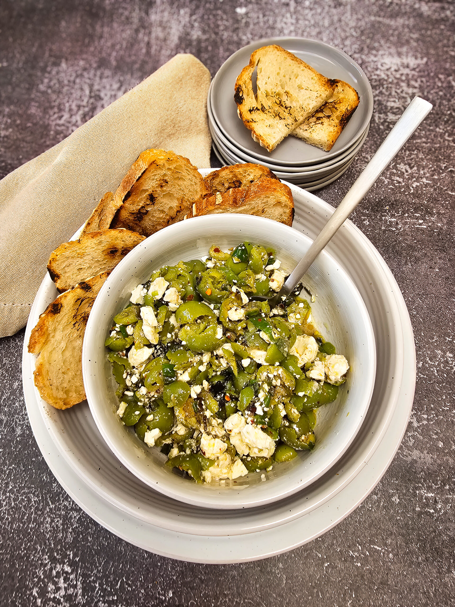 Crushed Green Olives with Feta and Honey - Women of Today