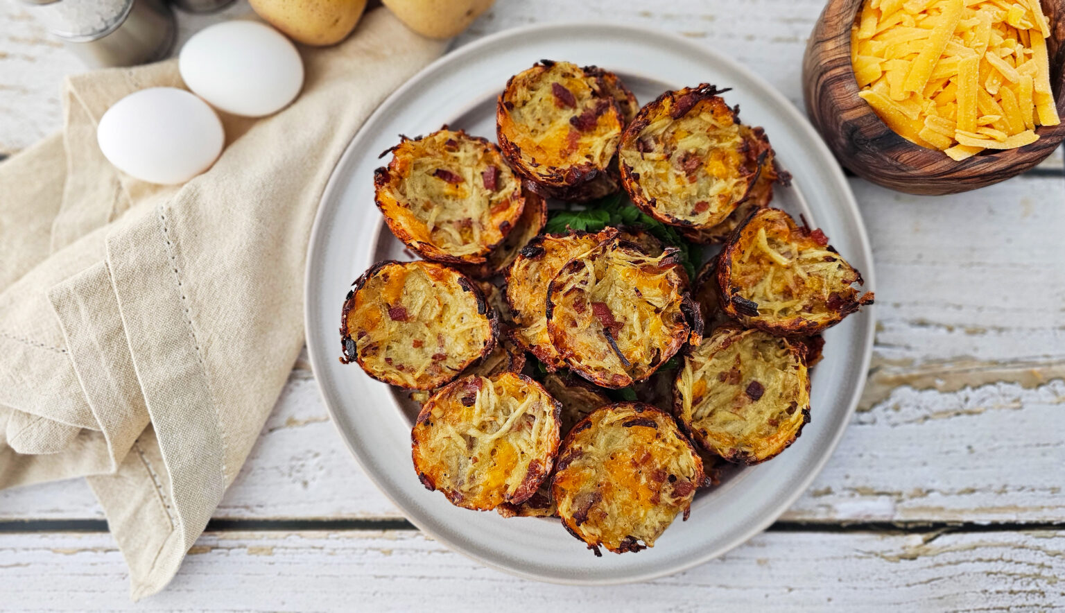 Gluten Free Crispy Hash Brown Ham Bites - Women of Today