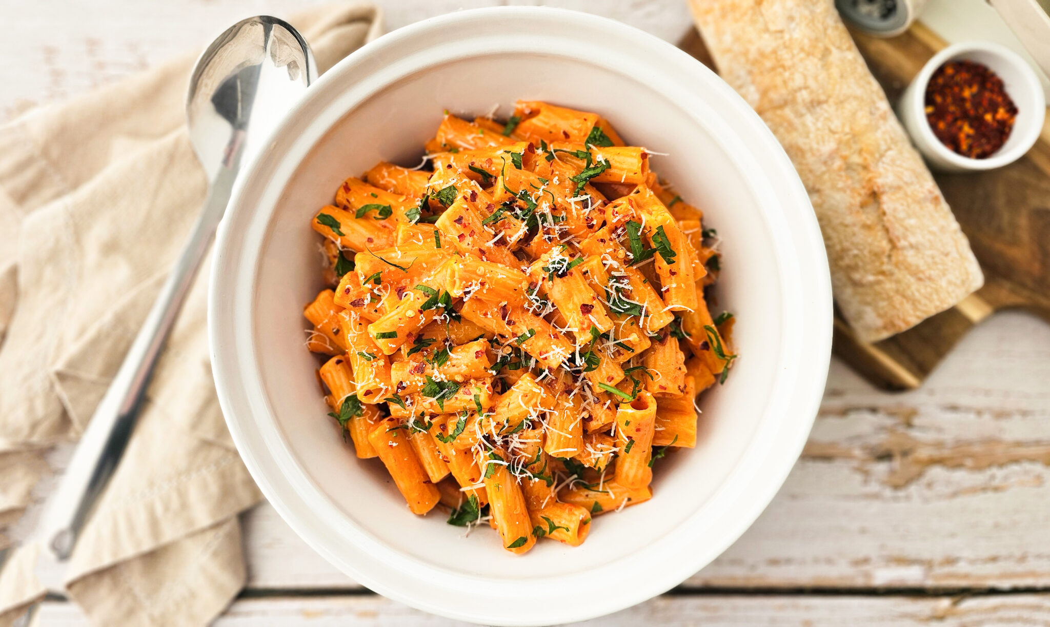 La salsa de vodka más fácil para rigatoni - Mujeres de Hoy