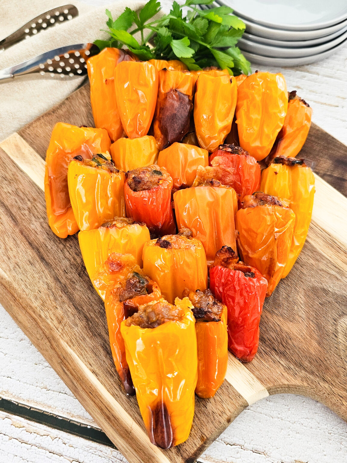 Baked Mini Pepper Popper Appetizers - Women of Today