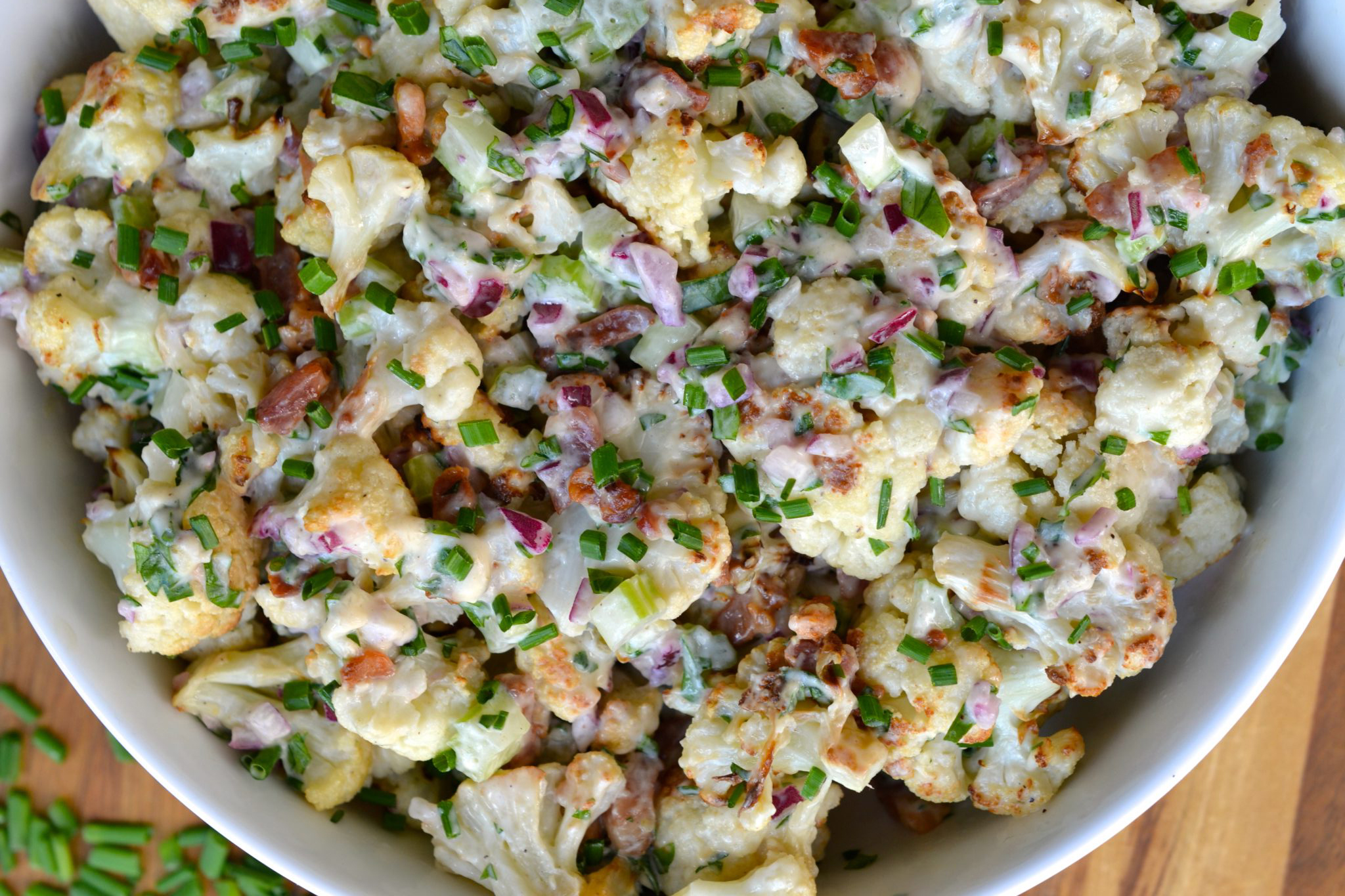 Creamy Cauliflower “Faux”-Tato Salad From Every Last Bite - Women of Today
